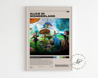 Tim Burton Alice in Wonderland Minimalist Poster - Etsy