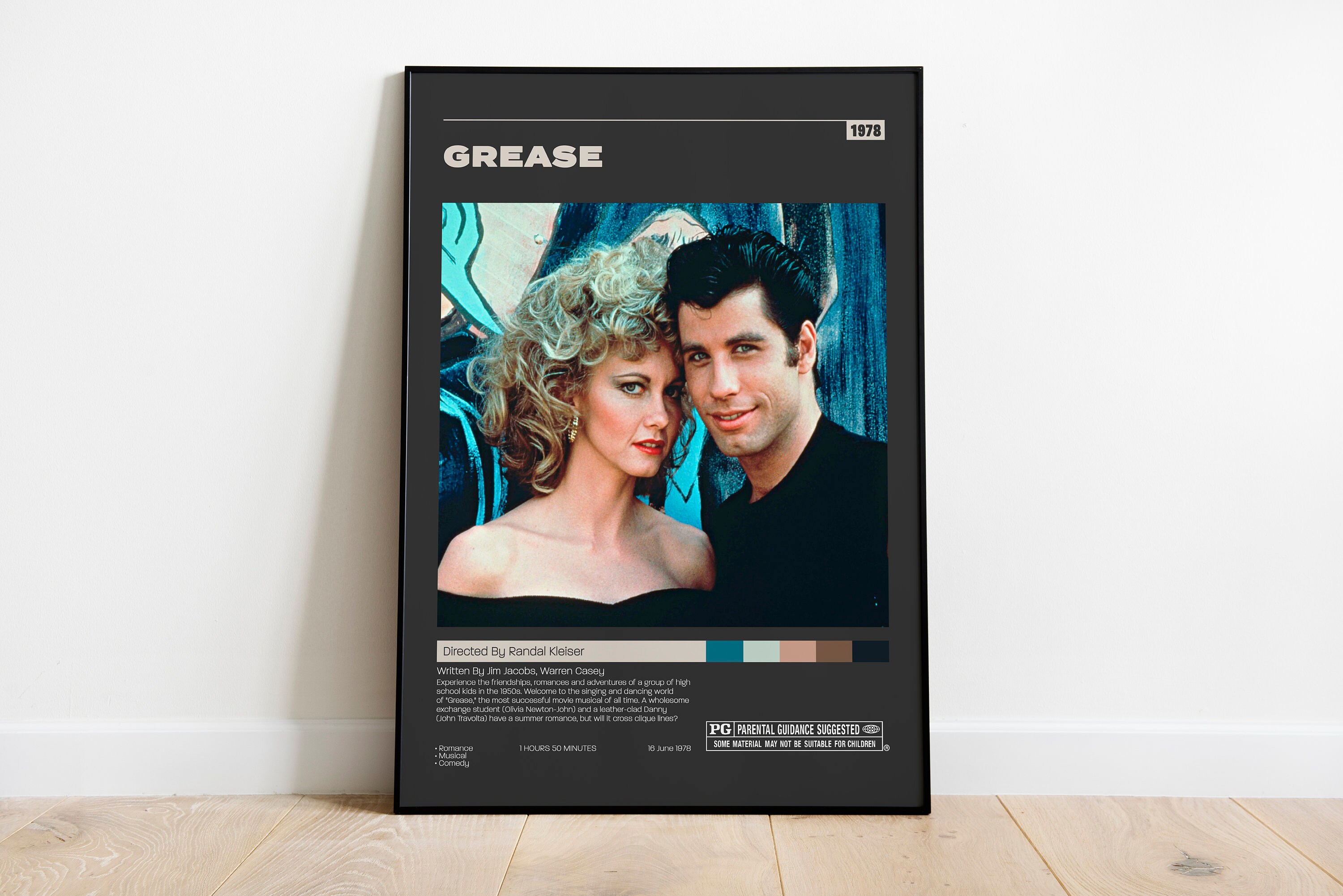 Grease Poster Randal Kleiser Minimalist Movie Poster - Etsy