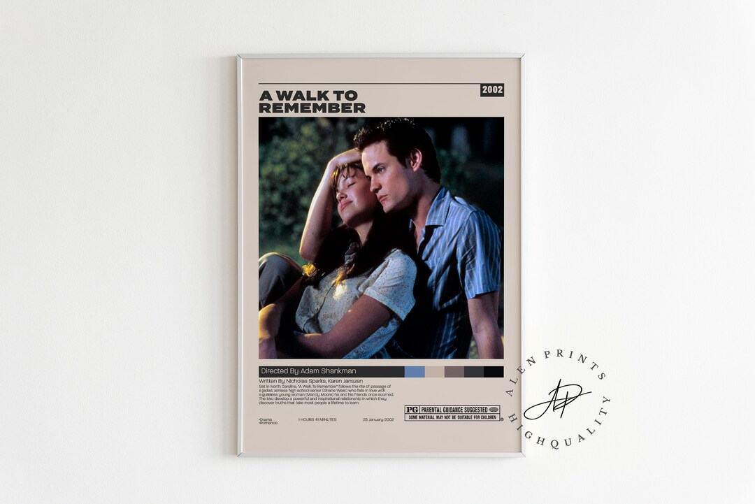 A Walk to Remember, Adam Shankman ,minimalist Movie Poster, Vintage ...