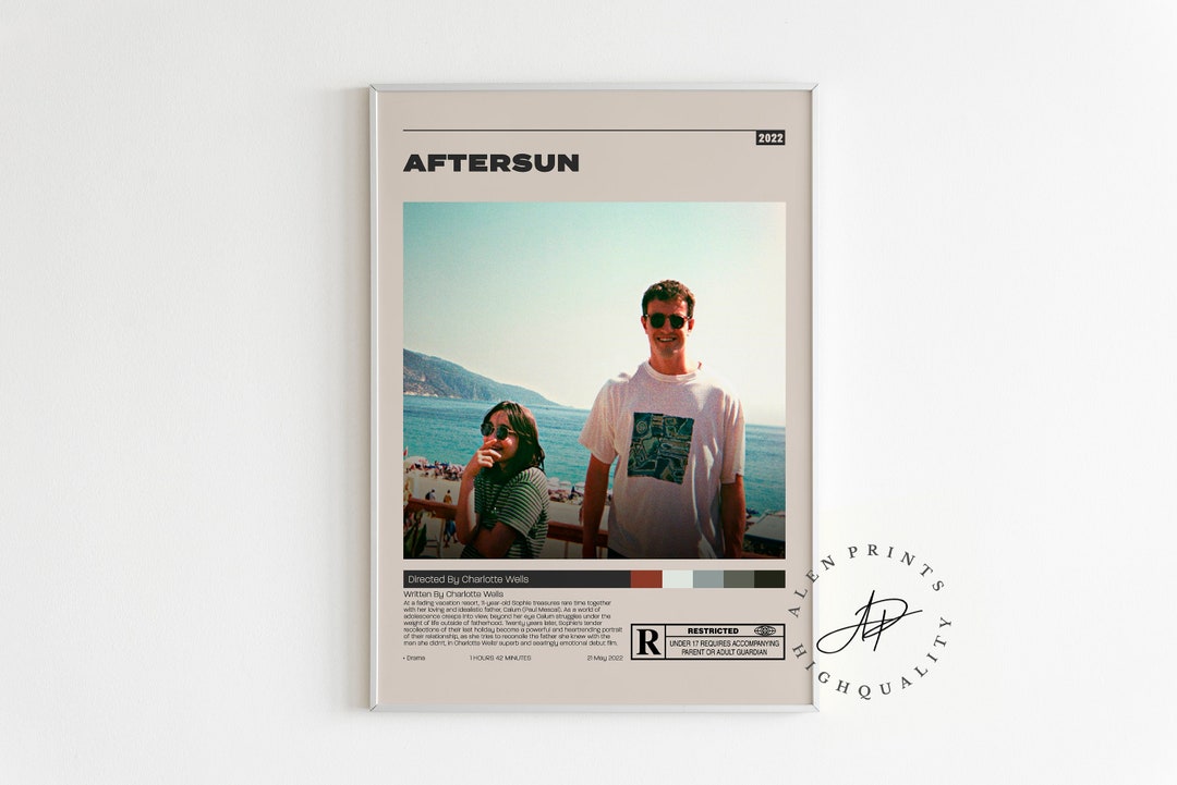 Aftersun Poster, Charlotte Wells, Minimalist Movie Poster, Vintage ...