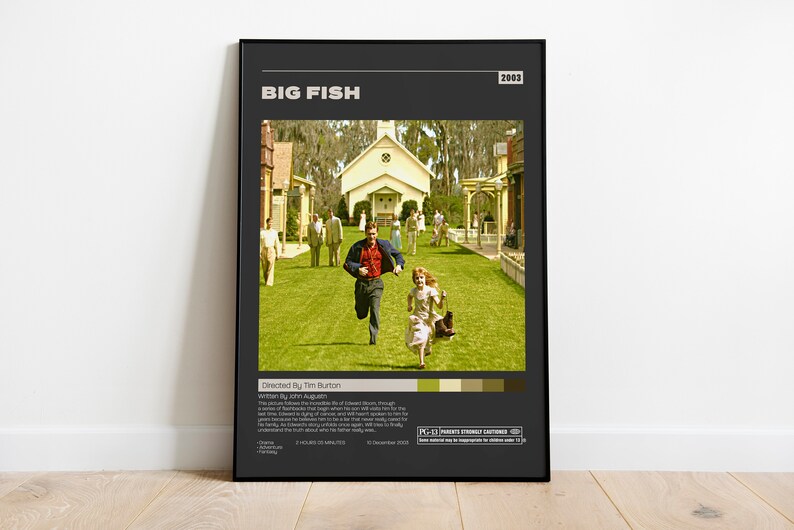Big Fish Poster , Tim Burton , Minimalist Movie Poster, Vintage Retro ...