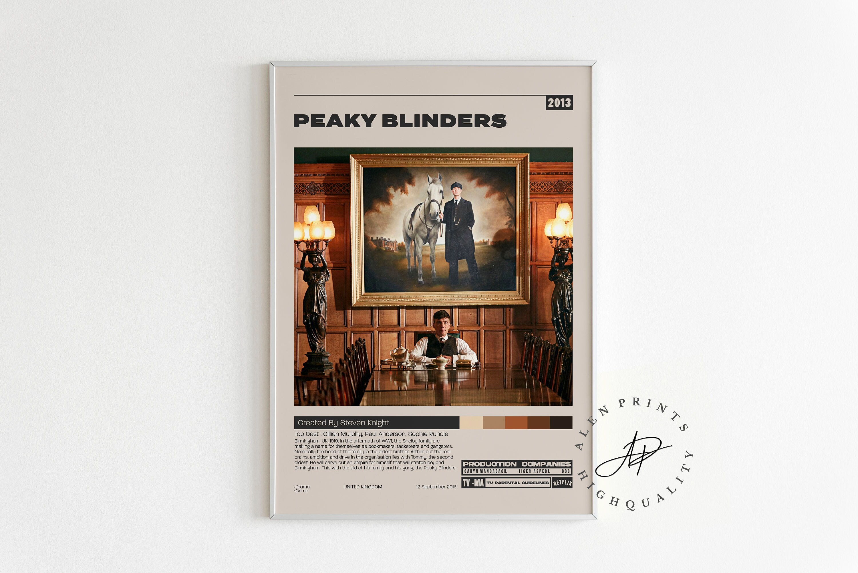 Peaky Blinders Poster, Cillian Murphy, Minimalist Tv Series, Vintage ...