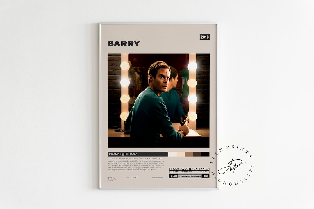 Barry Poster Bill Hader Minimalist Tv Series Vintage Retro - Etsy
