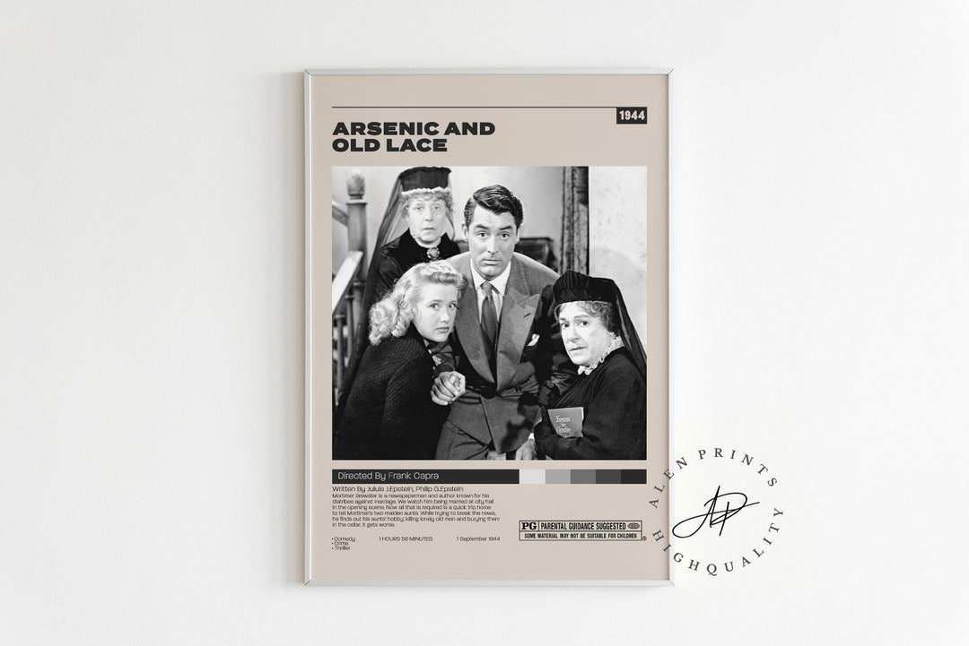 Arsenic and Old Lace, Frank Capra,cary Grant,minimalist Movie Poster ...