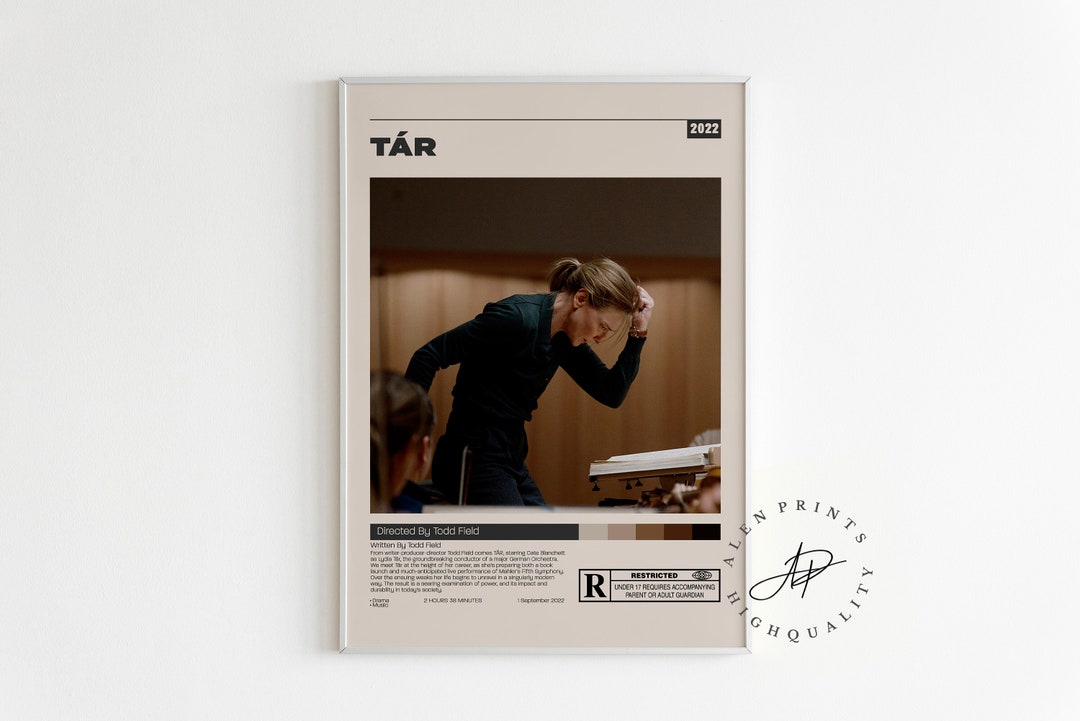Tár Poster, Todd Field, Minimalist Movie Poster, Vintage Retro Art ...