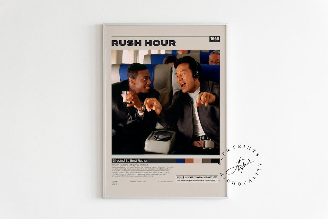 Rush Hour Poster, Brett Ratner,jackie Chan, Minimalist Movie Poster ...