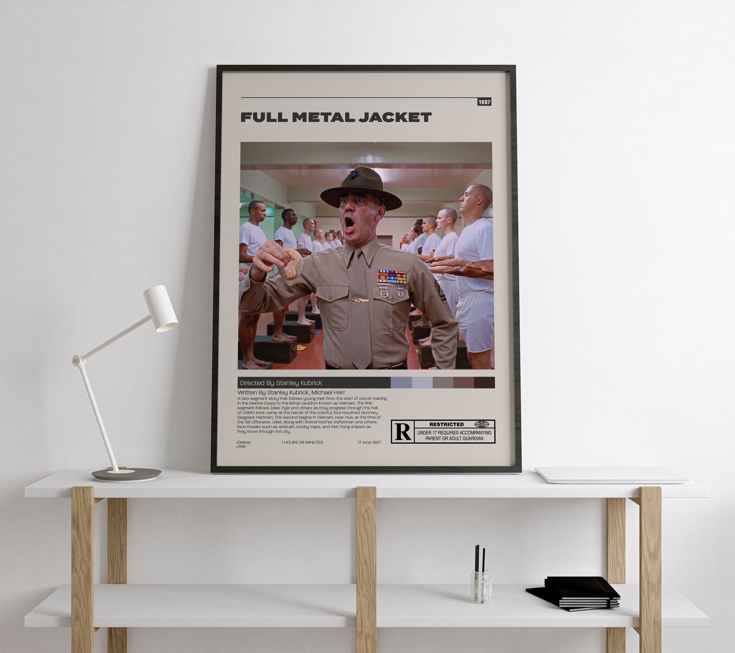 Full Metal Jacket Poster Stanley Kubrick Movies Minimalist - Etsy