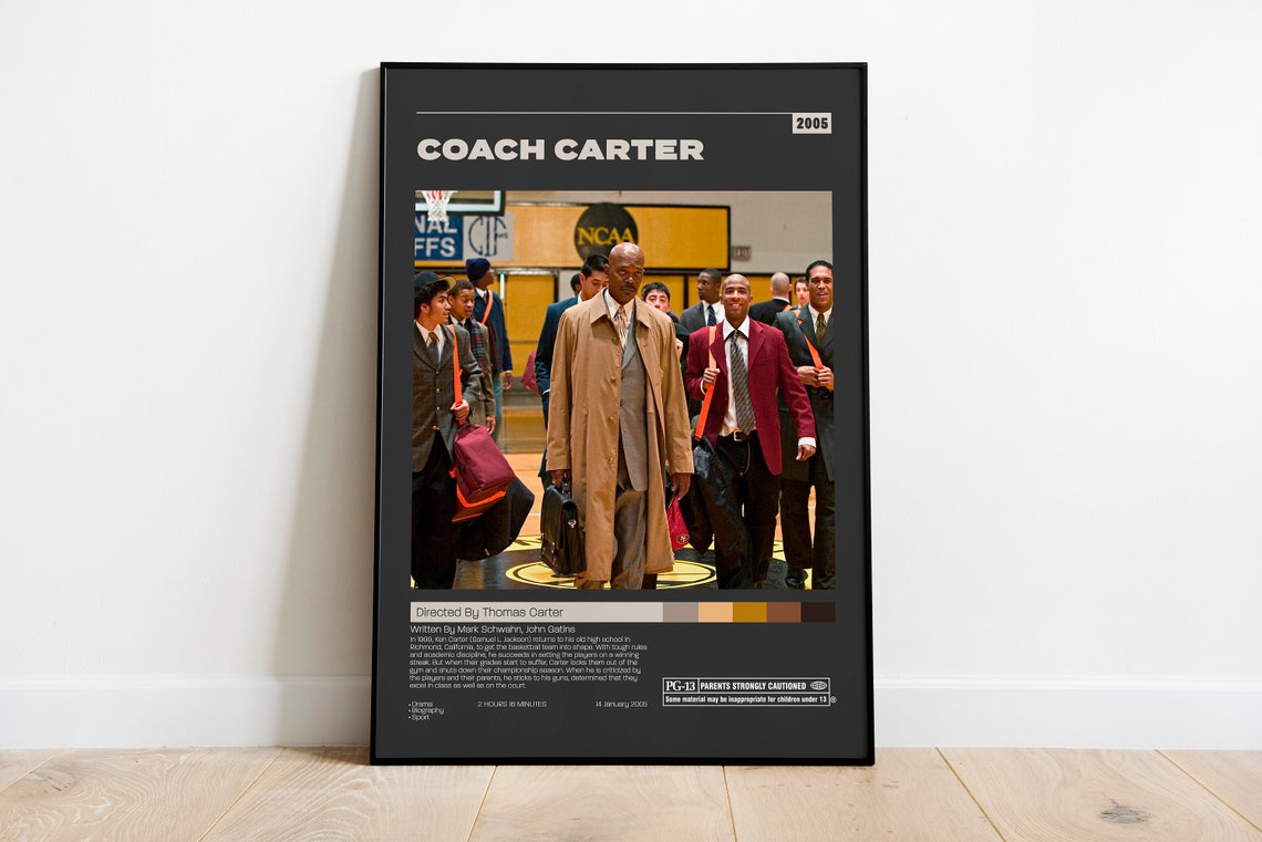 Coach Carter Poster Thomas Carter Minimalist Movie Poster - Etsy