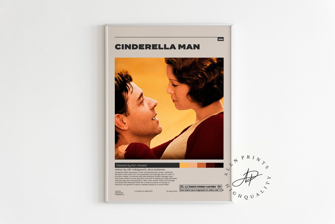Cinderella Man Poster, Ron Howard , Minimalist Movie Poster, Vintage ...