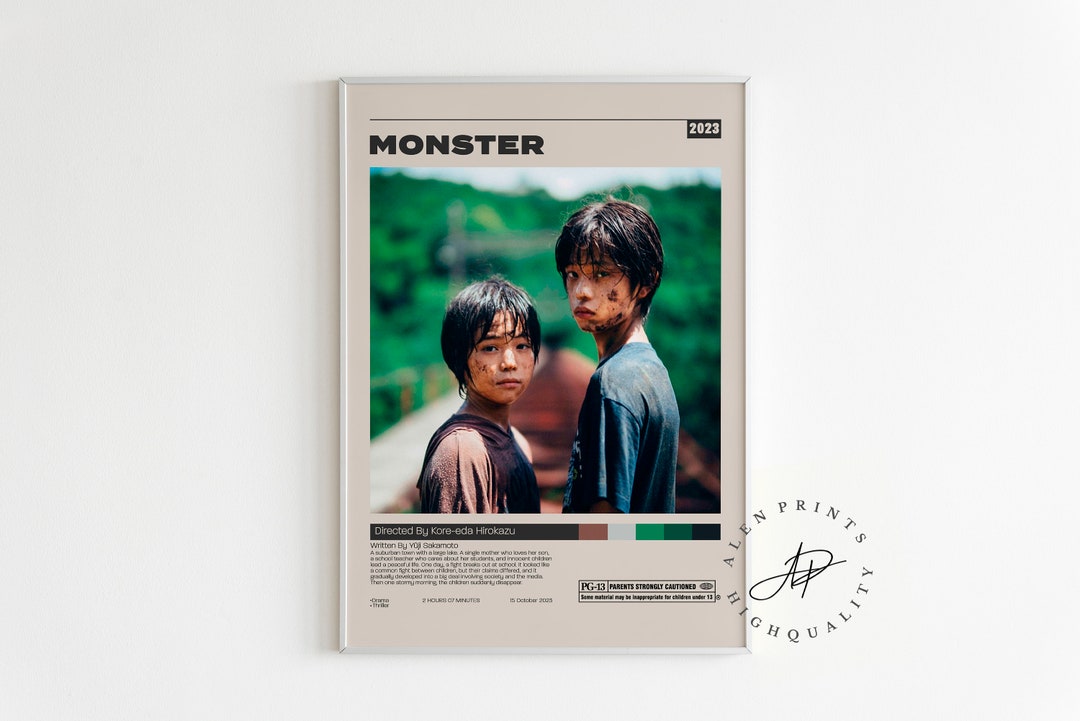 Monster Poster, Kore-eda Hirokazu, Retro Movie Print, Minimalist Movie ...