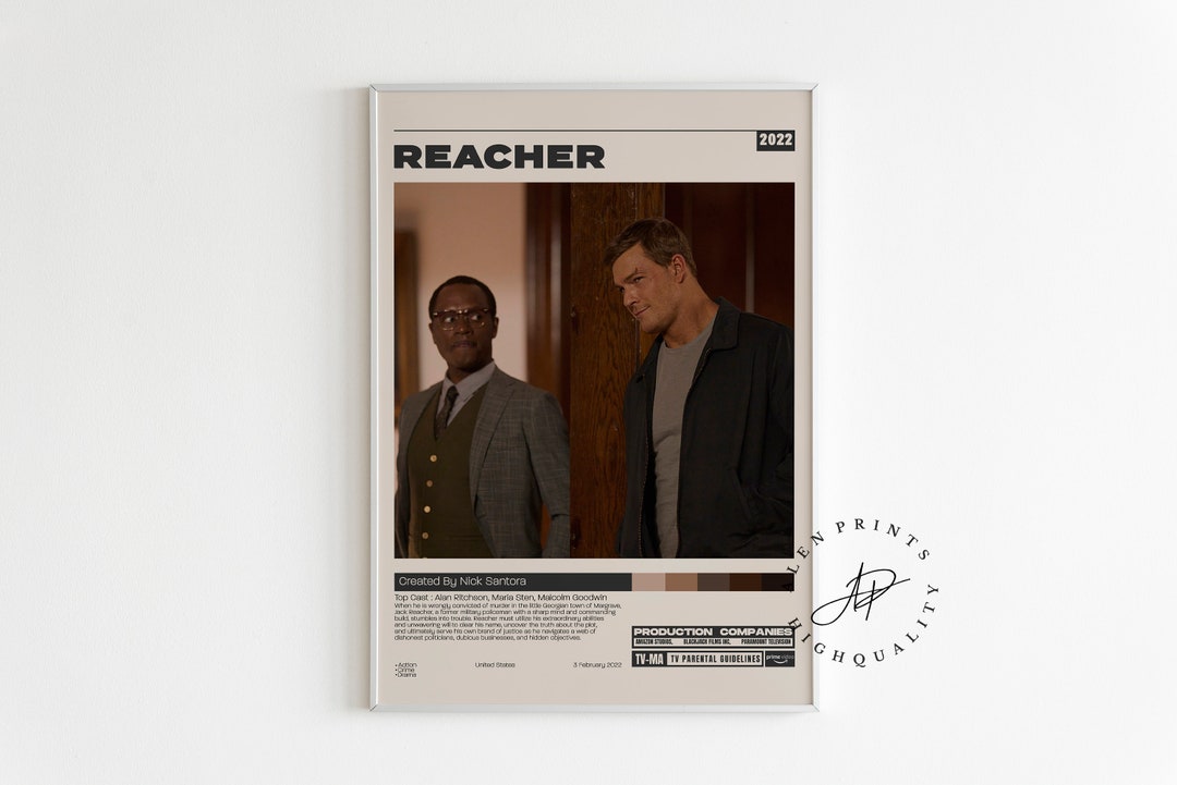 Reacher Poster, Nick Santora, Minimalist Tv Series, Vintage Retro Art ...