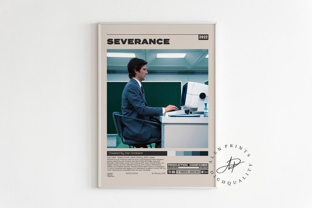 Severance Poster, Dan Erickson, Minimalist Tv Series, Vintage Retro Art ...