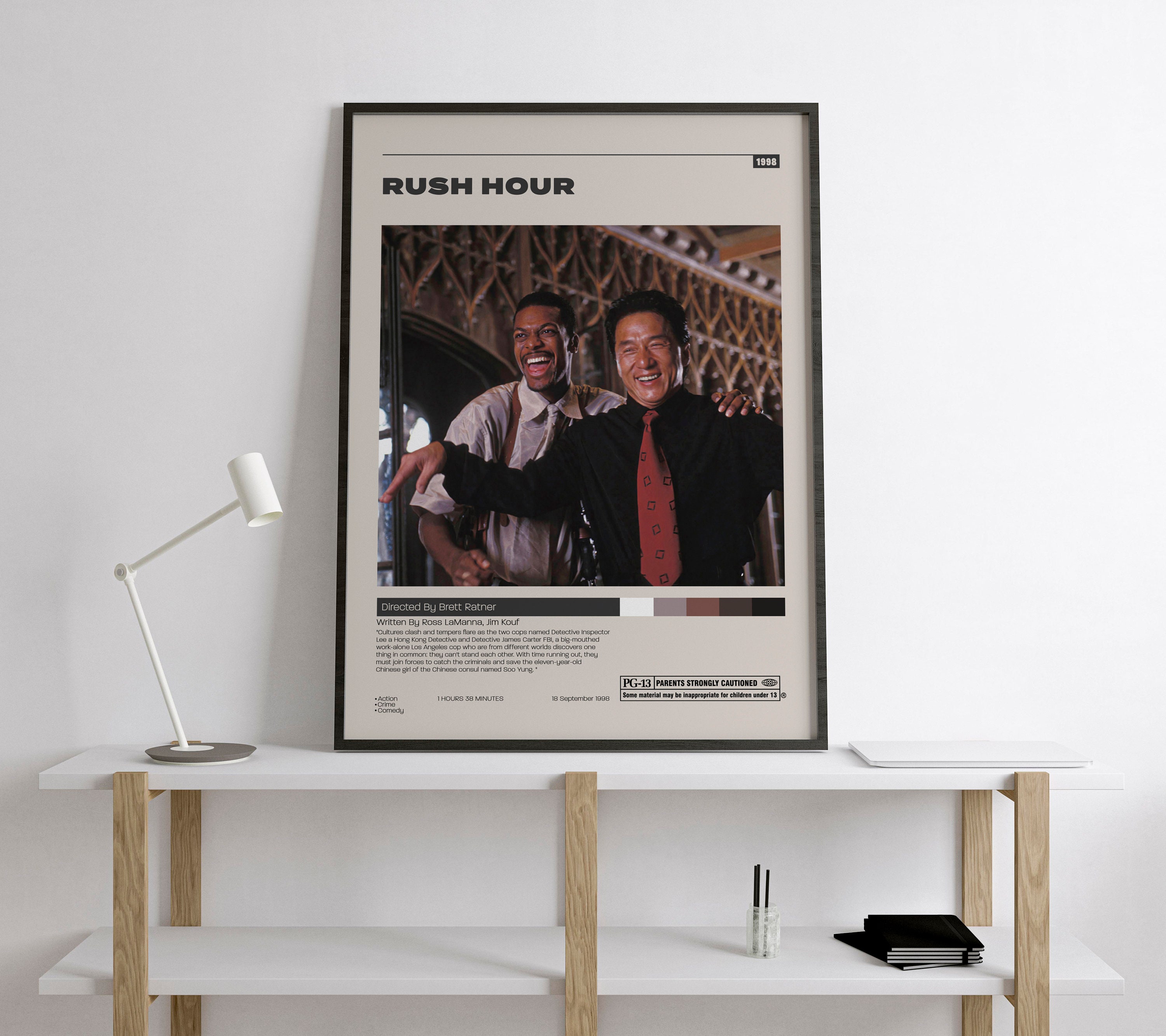 Rush Hour Poster, Brett Ratner,Jackie Chan, Minimalist Movie Poster