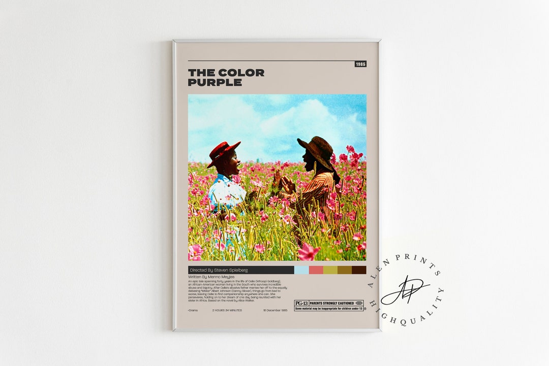 The Color Purple Poster, Steven Spielberg, Minimalist Movie Poster ...