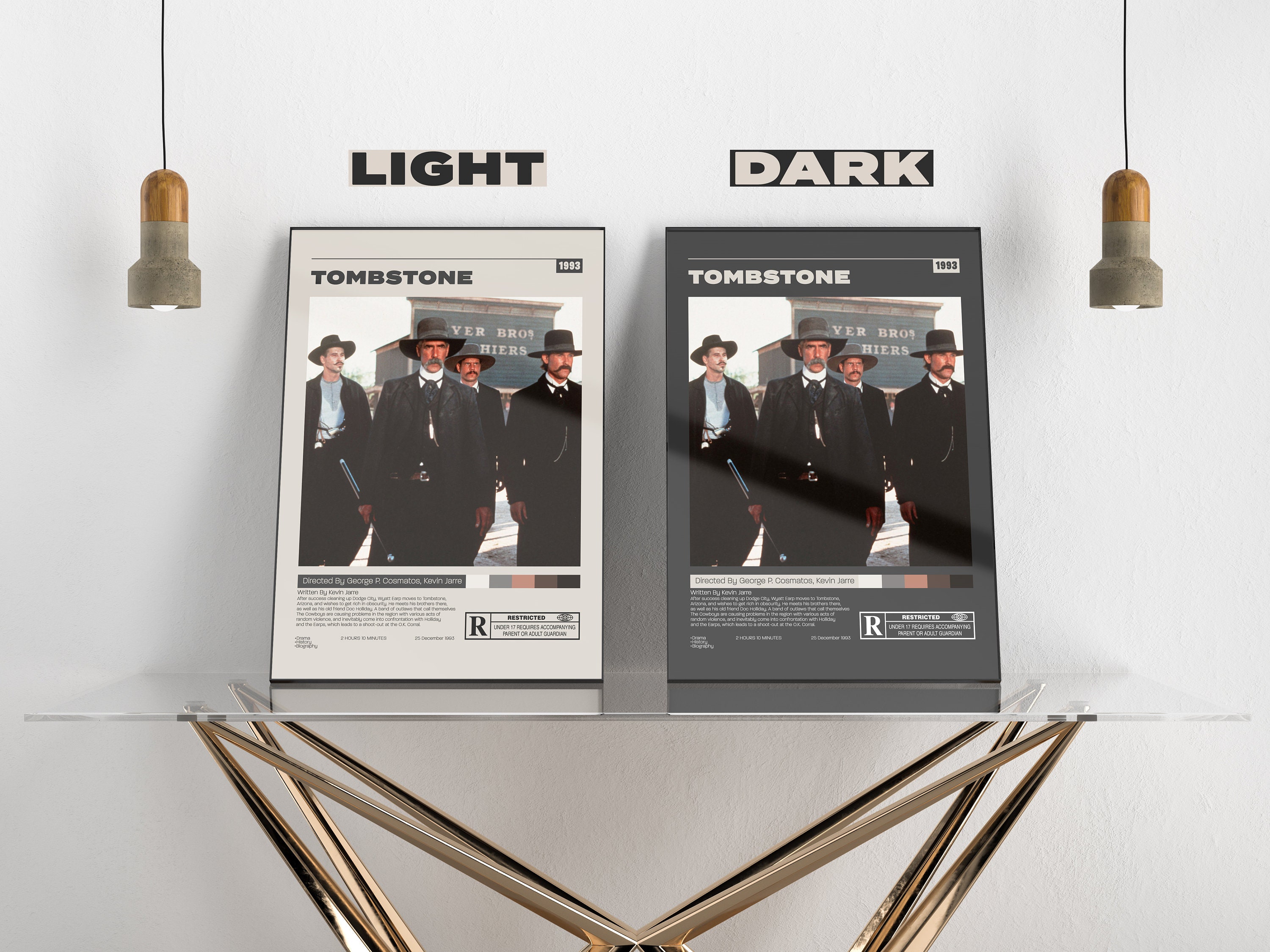 Tombstone Poster, George P. Cosmatos, Minimalist Movie Poster, Vintage ...