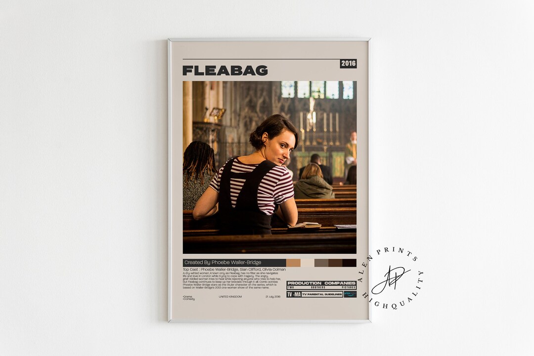 Fleabag Poster, Phoebe Waller-bridge, Minimalist Tv Series, Vintage ...