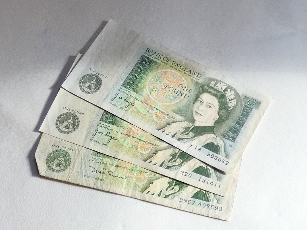 Old British One Pound Notes - Etsy