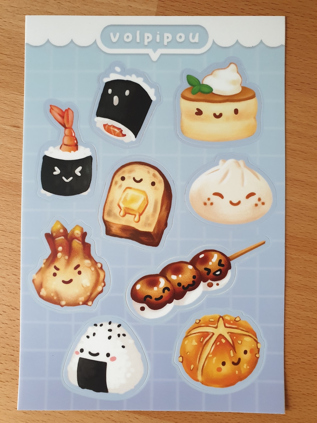 Happy Food Sticker Sheet - Etsy