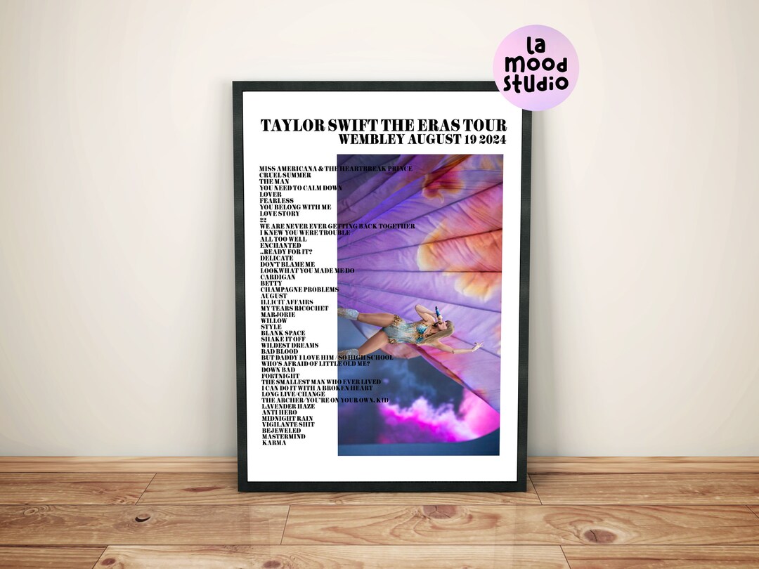 Taylor Swift Wembley 19th August Digital Image Eras Tour Concert ...