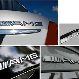 AMG Emblem Logo Mercedes Benz AMG Sticker Black Sticker Black Size 18 ...