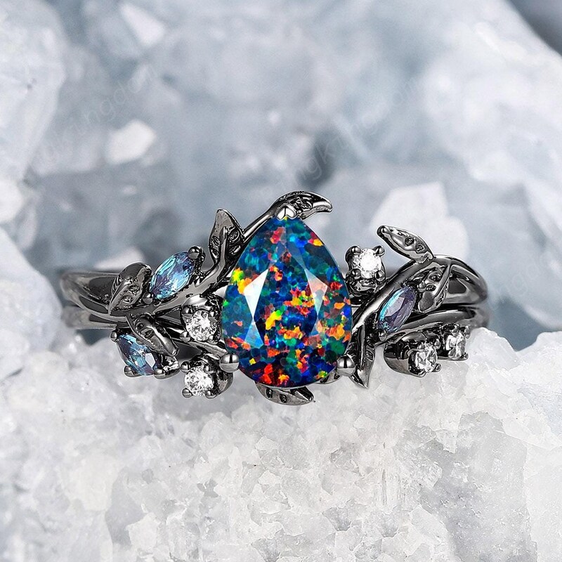 Fire Opal Engagement Ring - Etsy