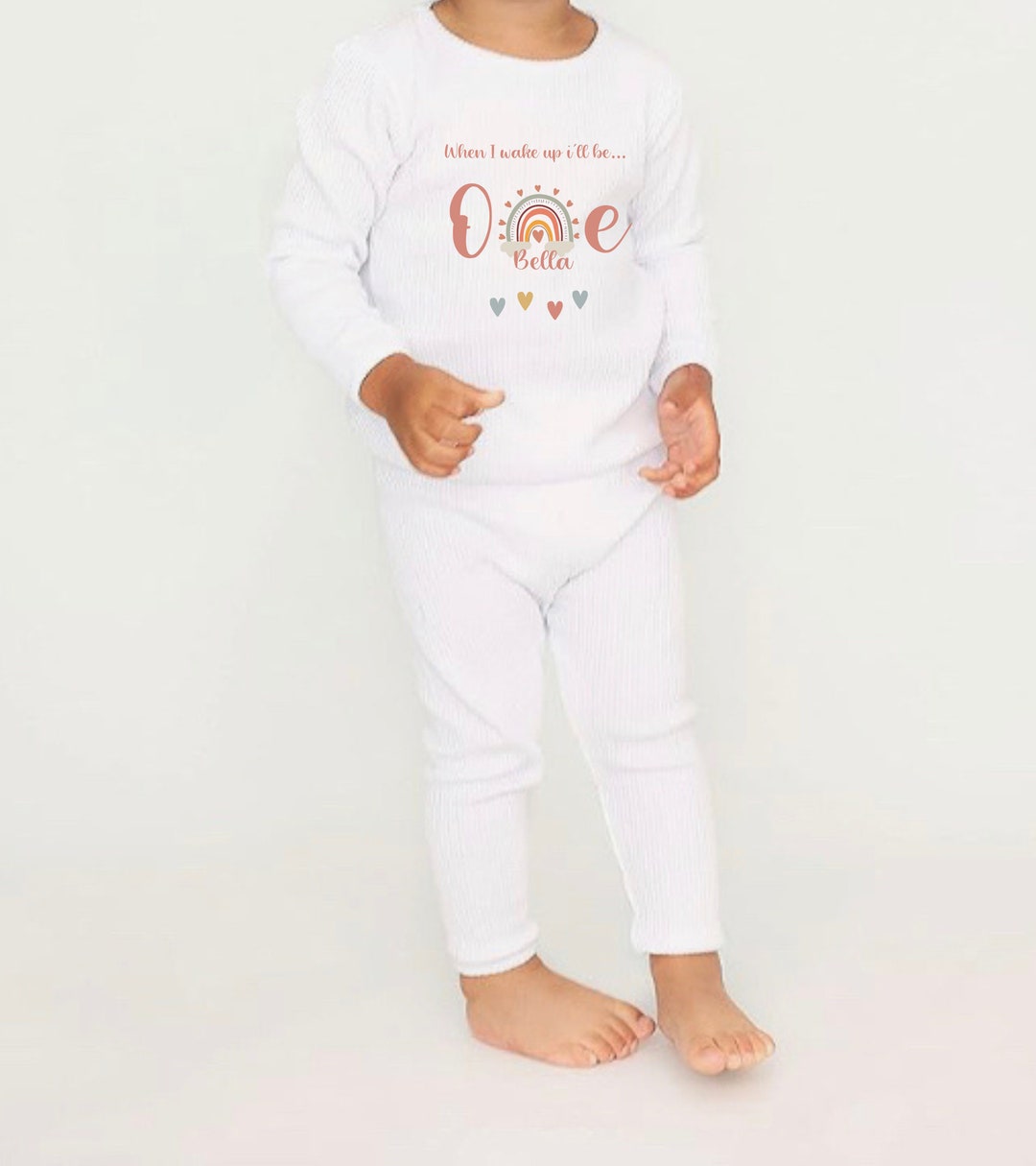 1st Birthday Pj’s When I Wake up I’ll Be One, Personalised First ...