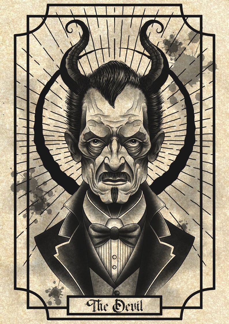 The Devil Major Arcana Tarot Card A4 Print - Etsy