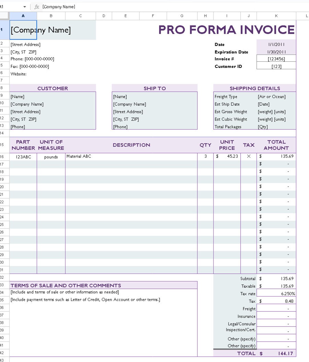 Pro Forma Invoice B2B B2C Invoice Order Tracking Customer Product ...
