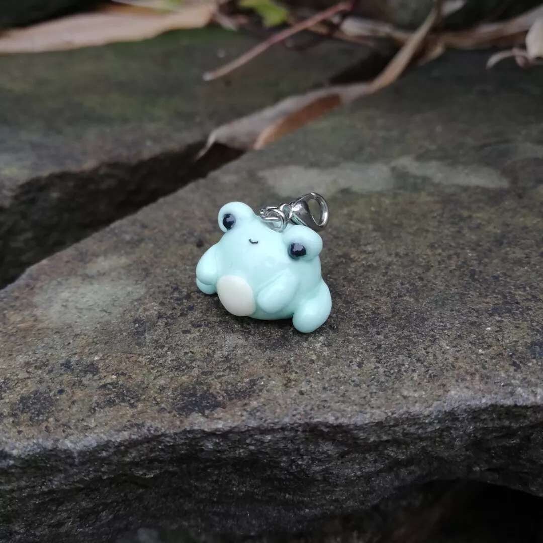 Kawaii Miniature Frog Charm | Polymer Clay Charm, Handmade Charm,gifts ...