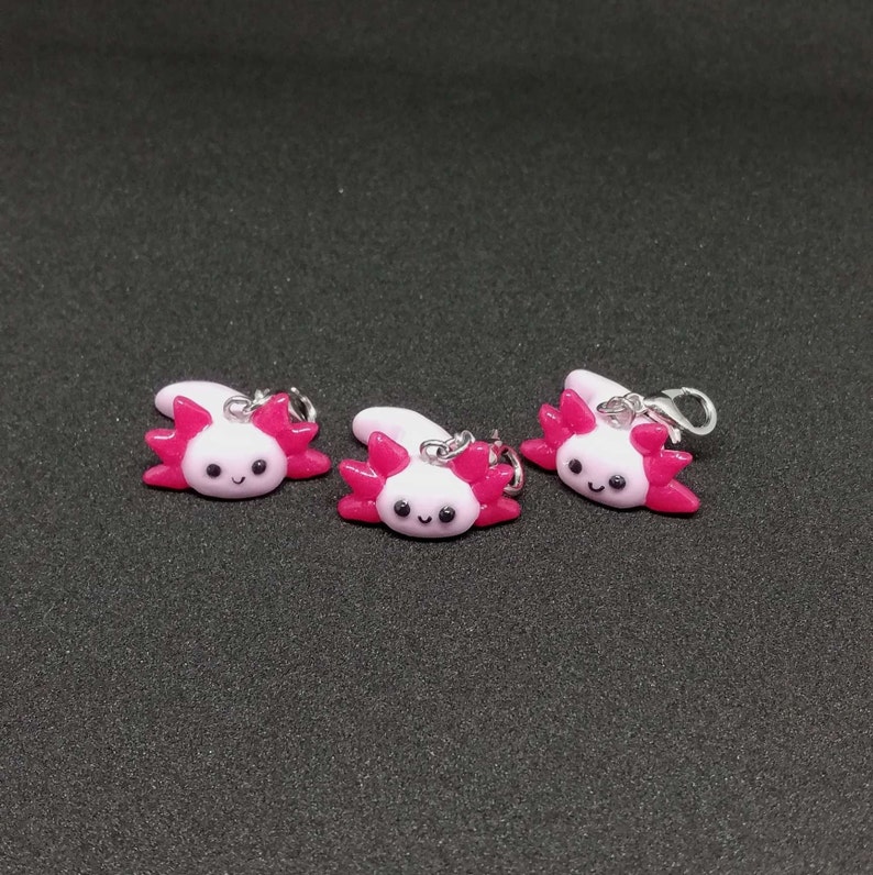 Cute Kawaii Miniature Axolotl Charm | Polymer Clay Jewlery, Gifts ...