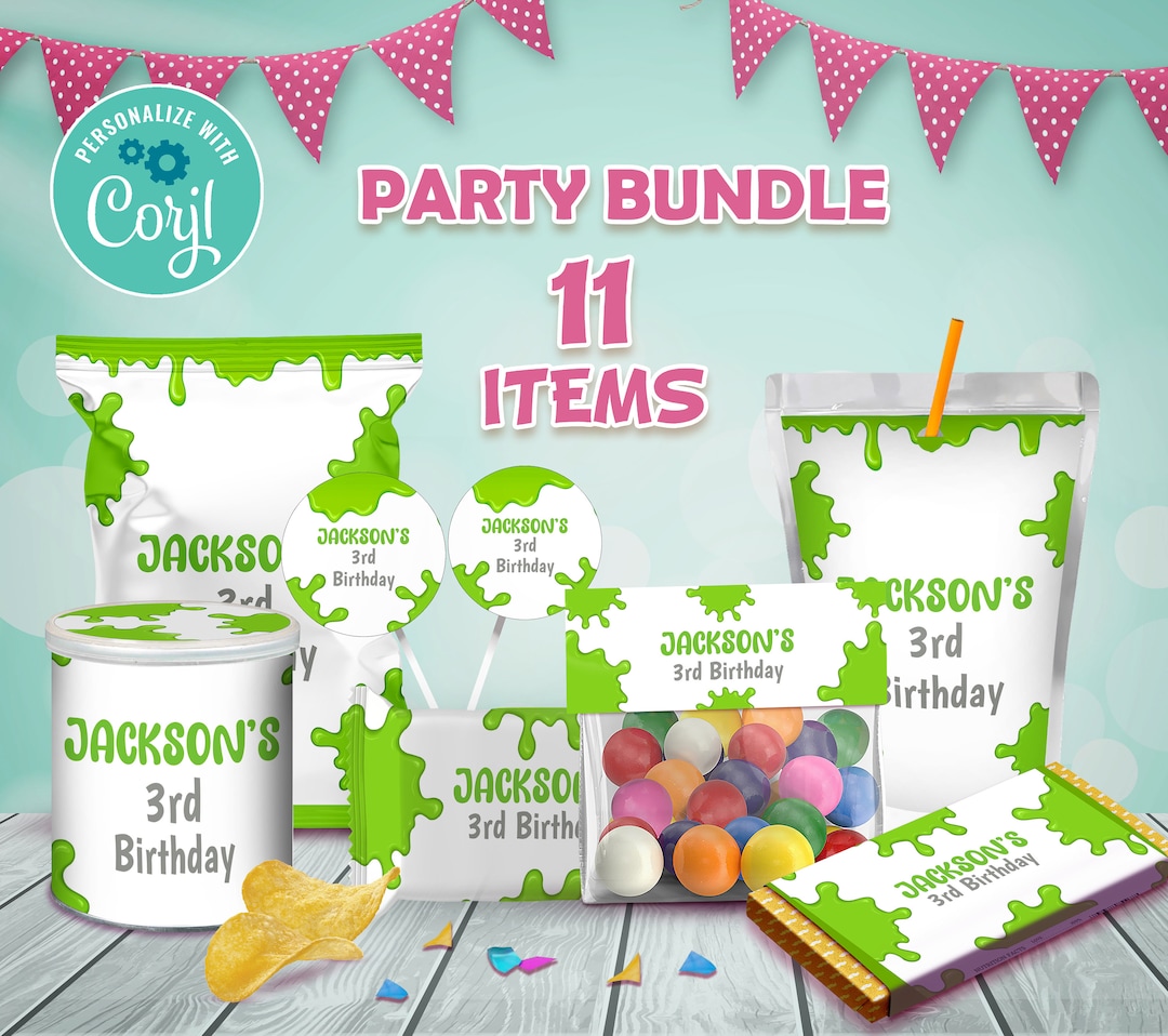 Slime Printables Slime Decorations Slime Birthday Party - Etsy