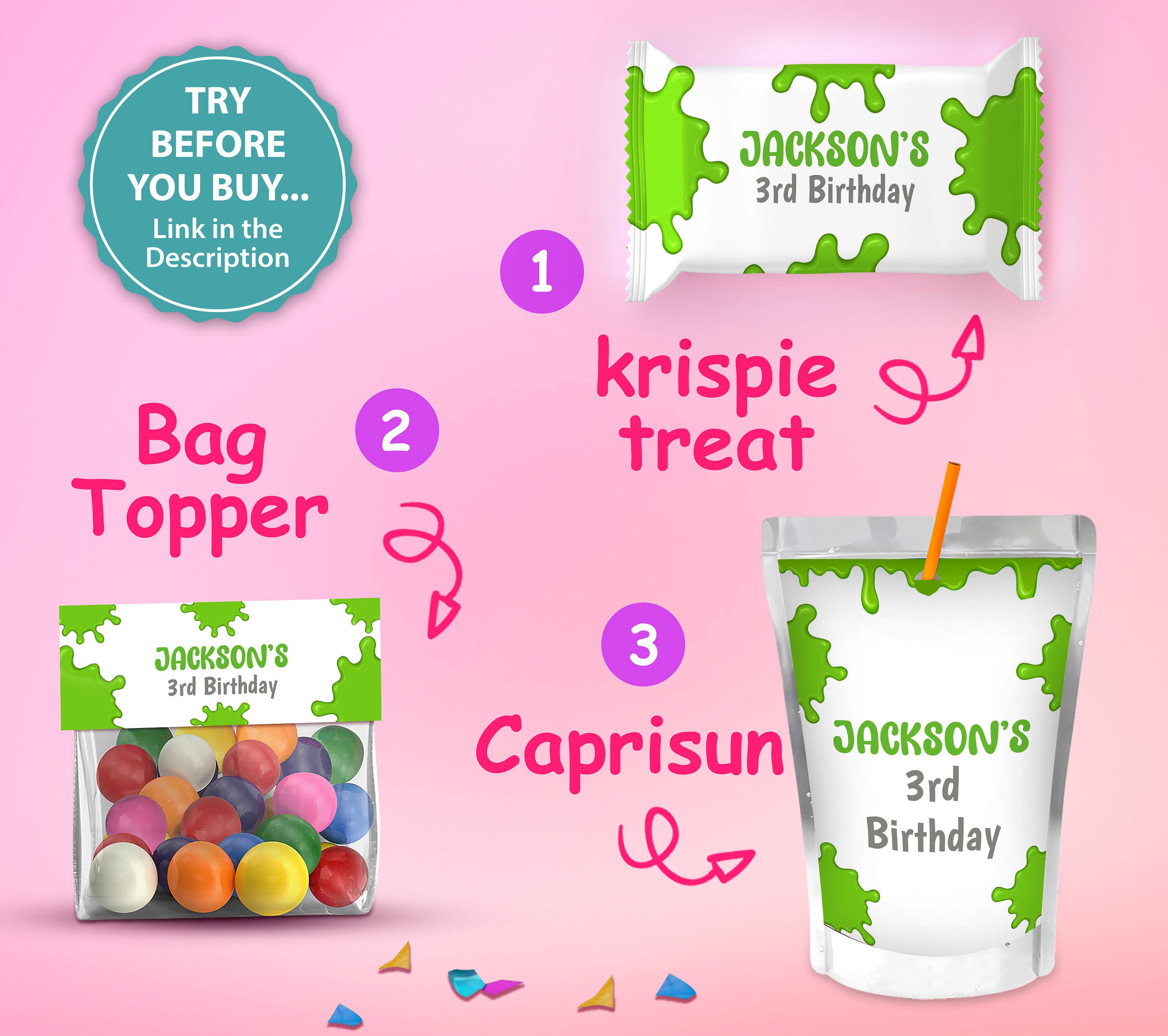 Slime Printables Slime Decorations Slime Birthday Party - Etsy