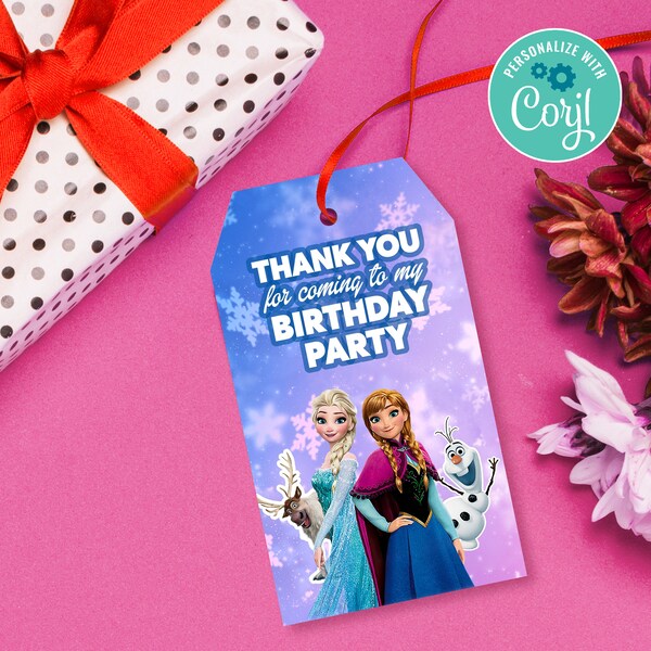 Frozen Birthday Tags - Etsy