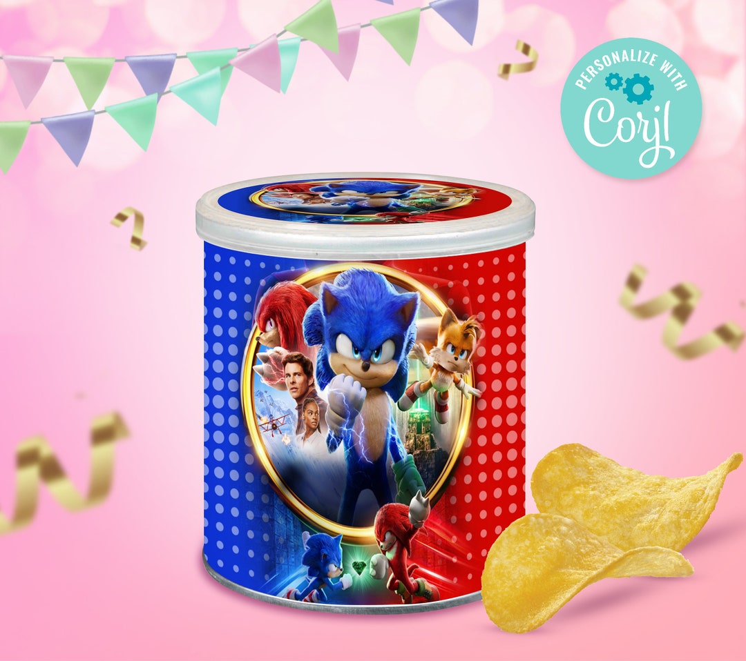 Sonic Pringles Label Sonic Party Supplies Labels Sonic - Etsy
