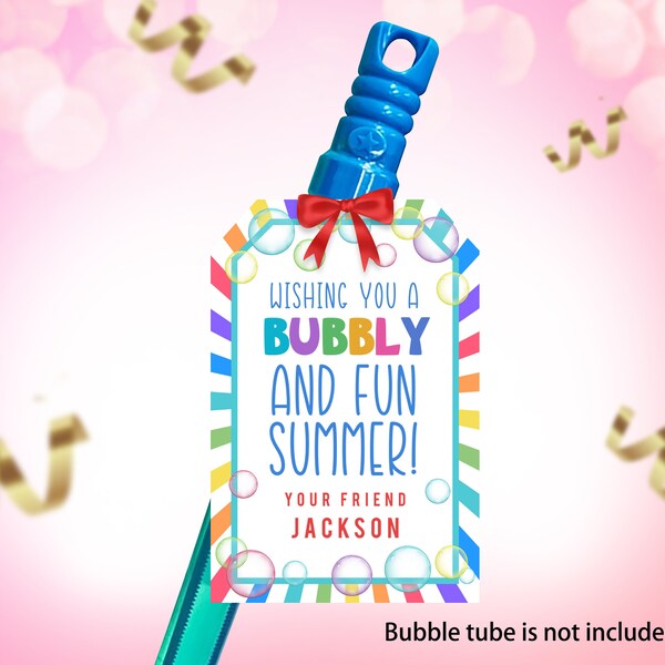 Bubbles Favor Tags - Etsy