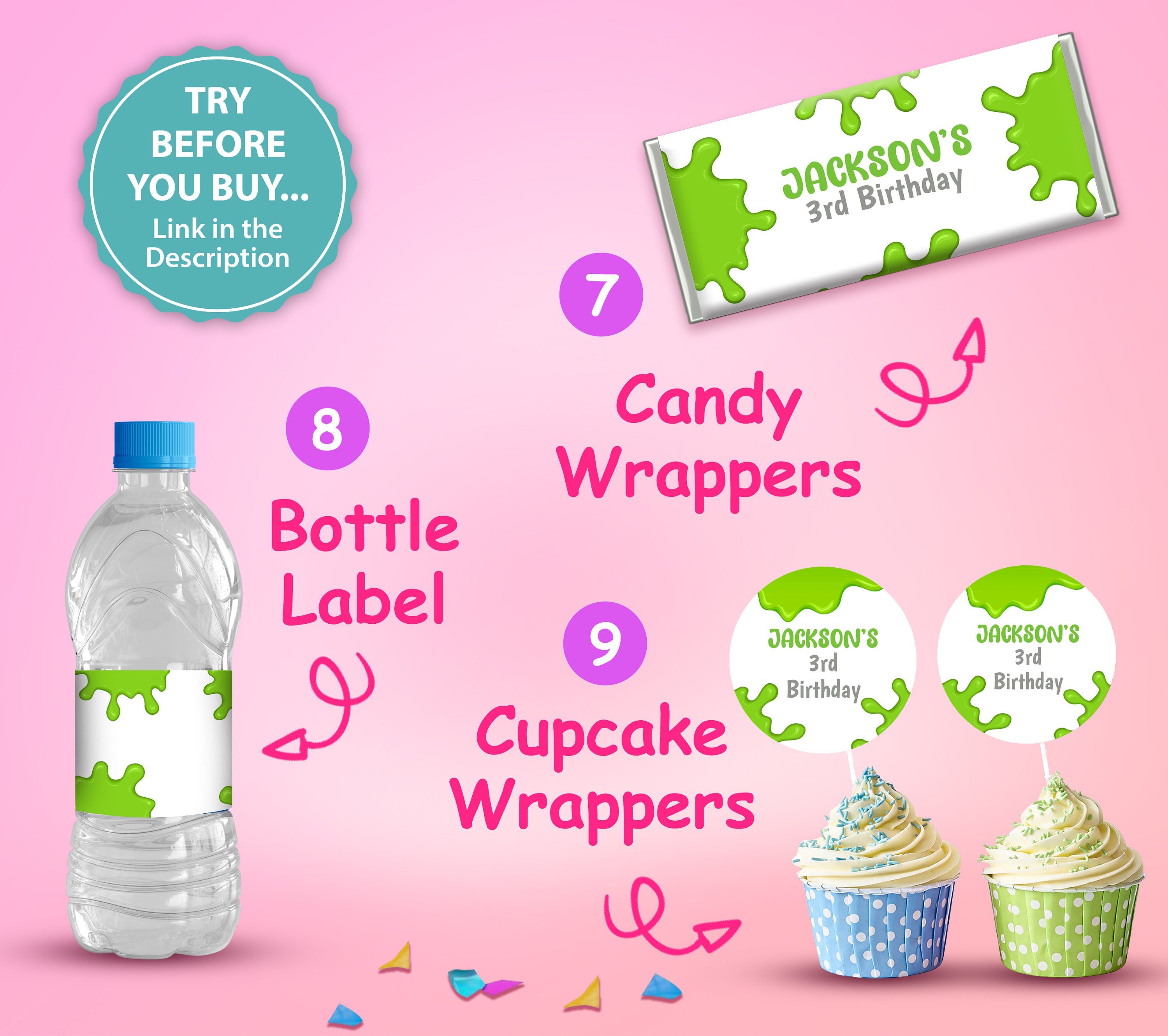 Slime Printables Slime Decorations Slime Birthday Party - Etsy