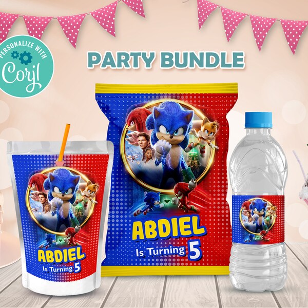Sonic Party Printable - Etsy