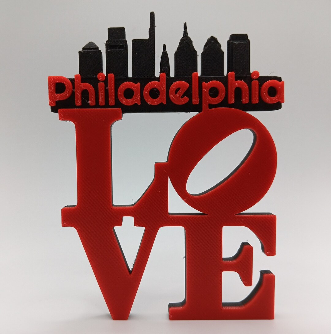 Philadelphia Skyline Magnet With LOVE Sculpture Philly Pride Stocking ...