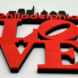 Philadelphia Skyline Magnet With LOVE Sculpture Philly Pride Stocking ...