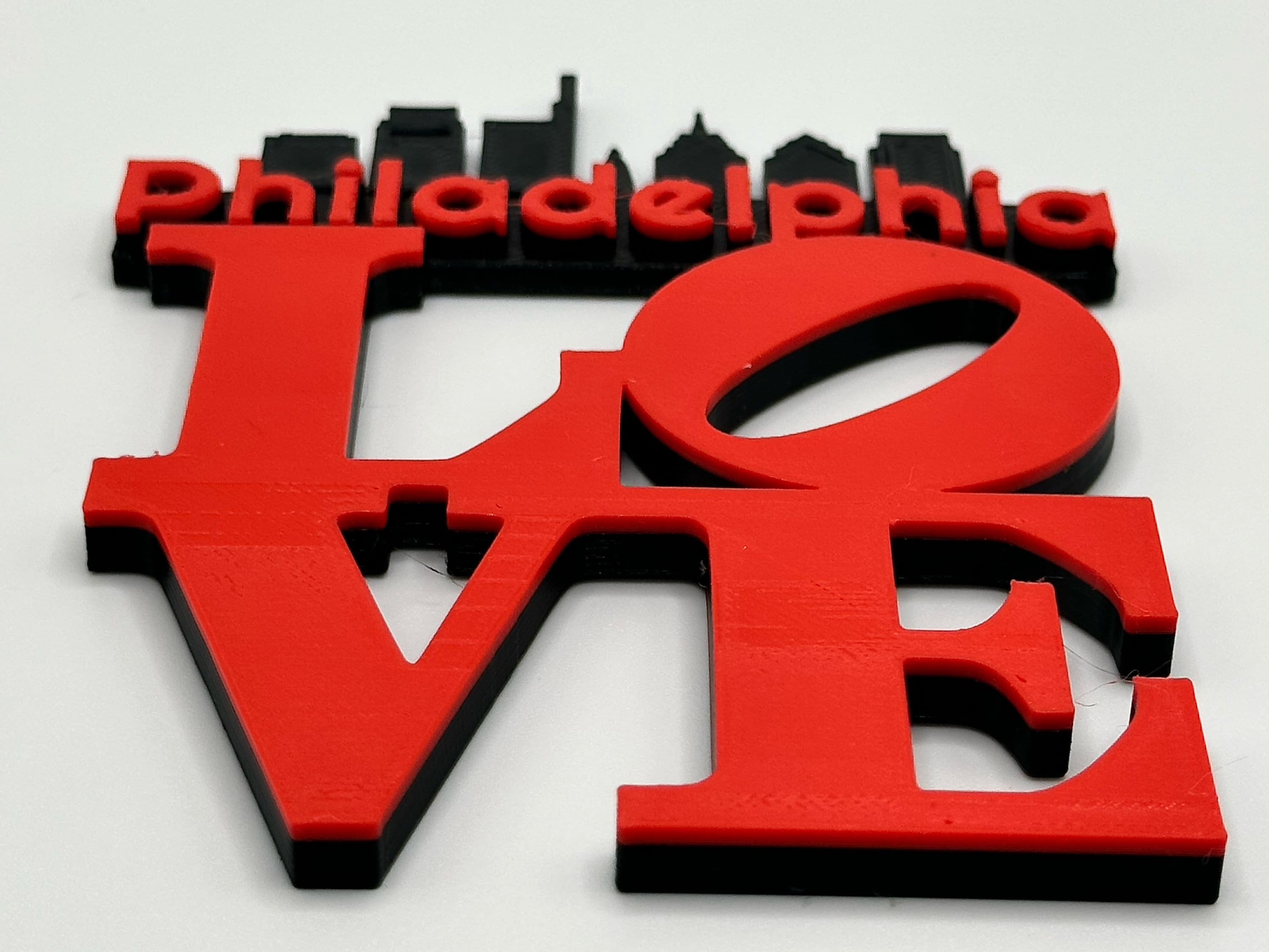 Philadelphia Skyline Magnet With LOVE Sculpture Philly Pride Stocking ...