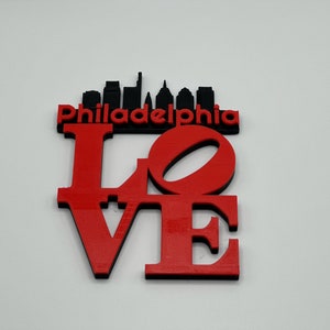 Philadelphia Skyline Magnet With LOVE Sculpture Philly Pride Stocking ...