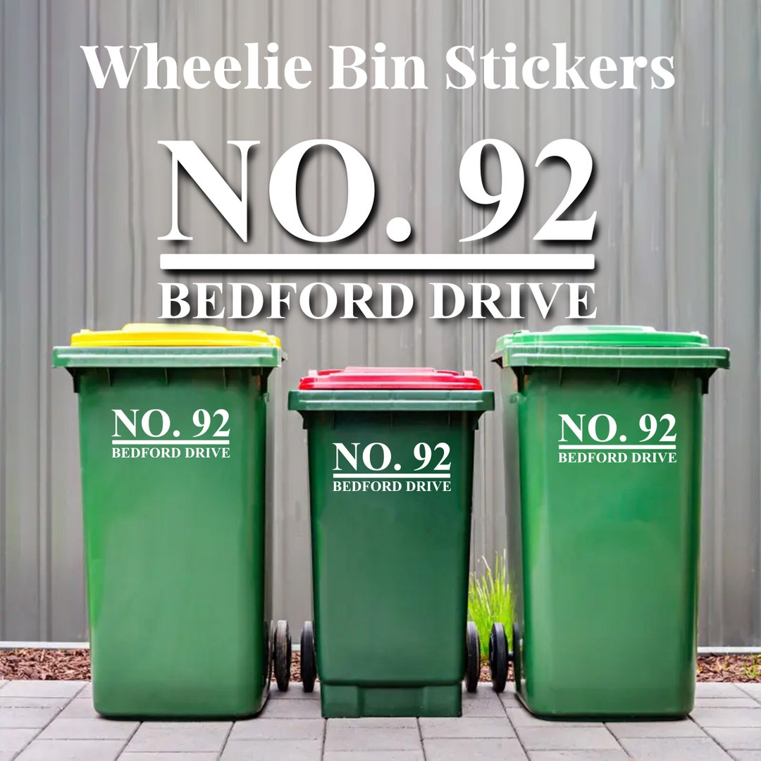 Custom Wheelie Bin Stickers: Personalized House Number & Address - Etsy