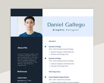Resume Template Canva Modern 3 Page Resume Simple Minimalist Resume ...