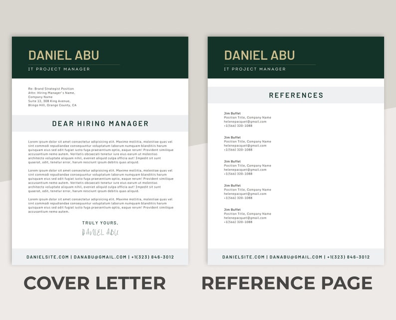 Resume Template Canva | Modern 3 Page Resume | Modern Royal Resume ...