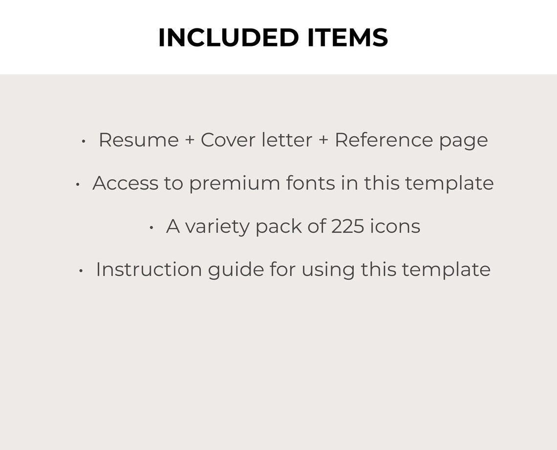 Resume Template Canva | Modern 3 Page Resume | Simple Minimalist Resume ...