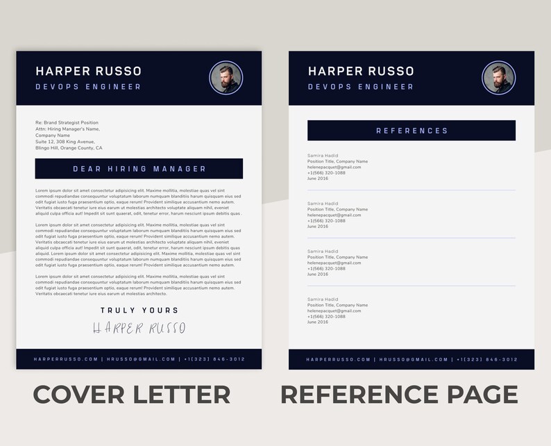 Resume Template Canva | Modern 3 Page Resume | Formal Resume Template ...