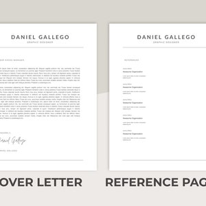Resume Template Canva | Modern 3 Page Resume | Simple Minimalist Resume ...