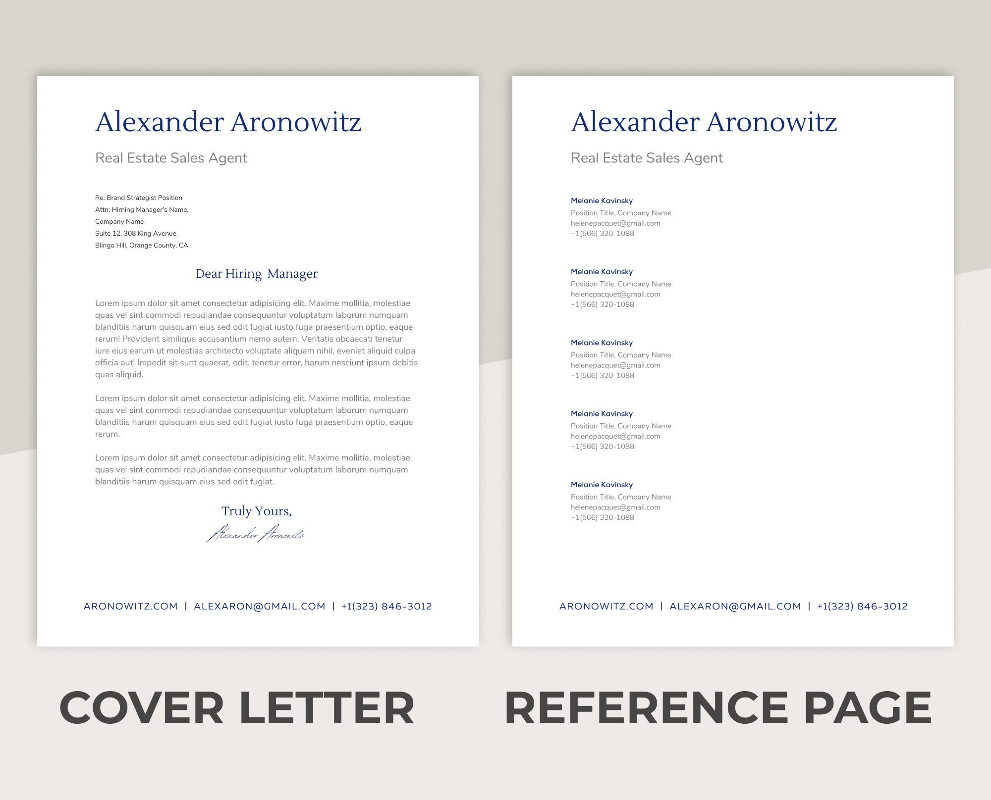 Resume Template Canva | Modern 3 Page Resume | Minimalist Resume ...