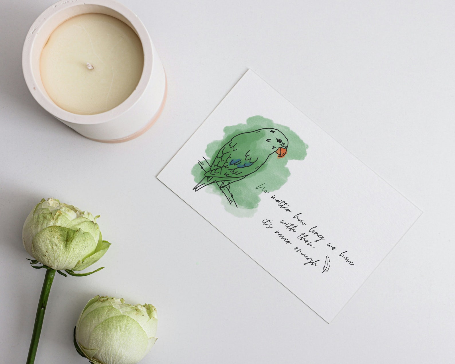Canary Winged Bee Sympathy Card Printable Bird Condolence Card Parrot ...