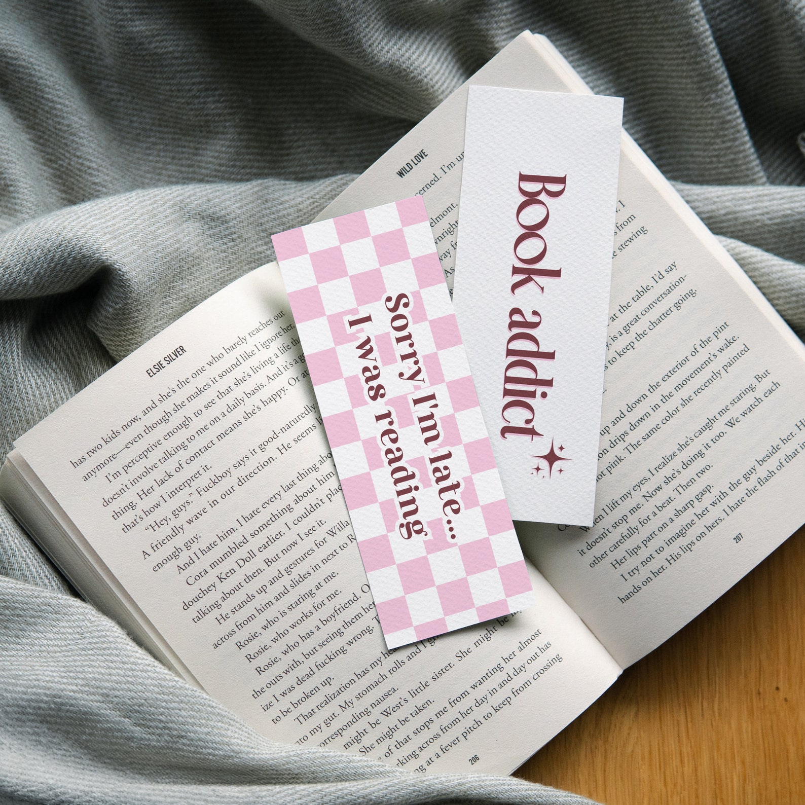 Digital Bookmarks Book Girlie Printable Bookmark Book Addict Romance ...